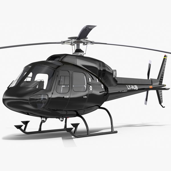3D модель Вертолет Eurocopter AS355, оснащенный для Cinema 4D ...
