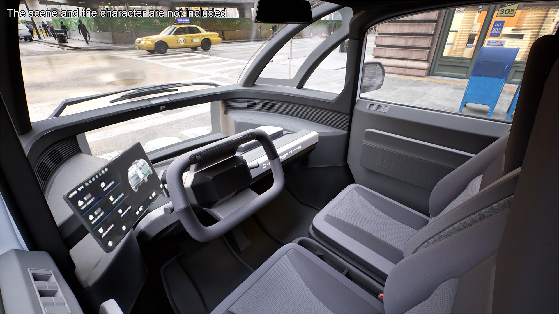 Electric Minivan Canoo Van Delivery Light Blue Rigged 3D model ...