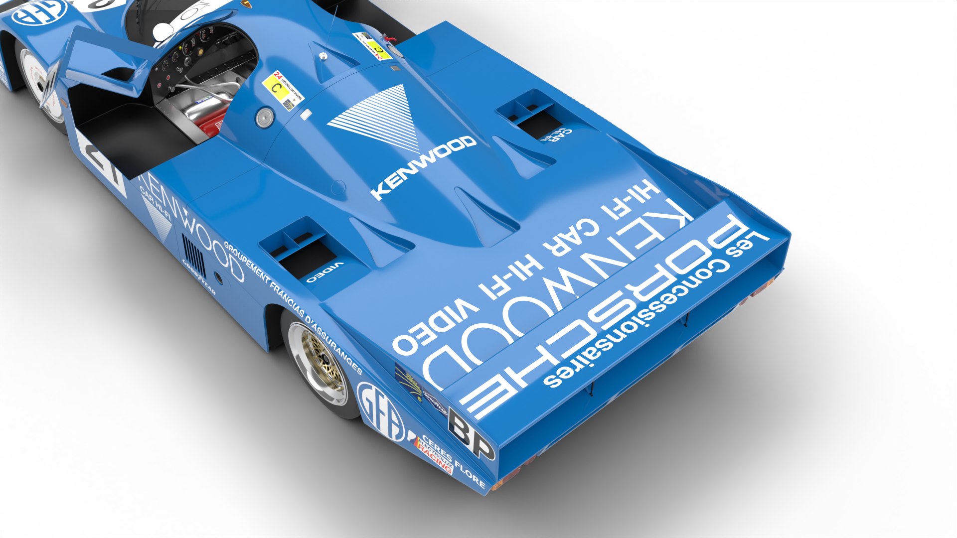 3D Porsche 956 Group C 1982 Kenwood Kremer Racing HQ 3d Model ...