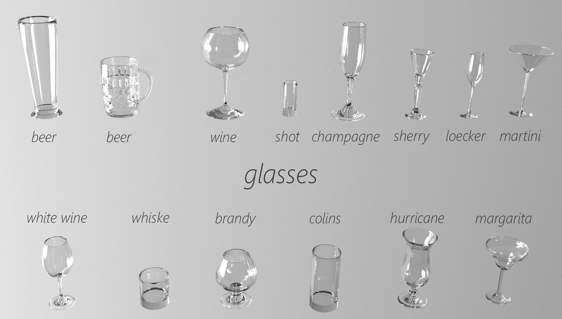 Set Glasses 3D Model - TurboSquid 1413992