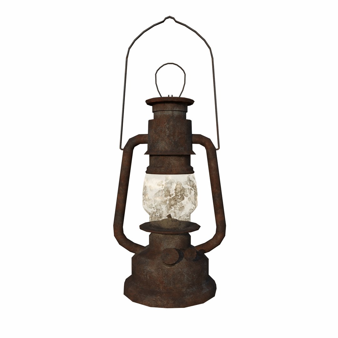 Rusty Oil Lamp 3d Model