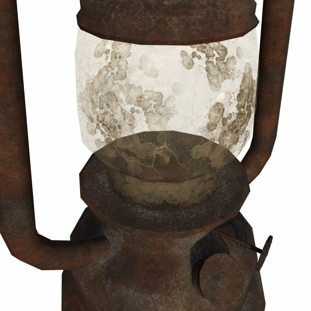 Rusty Oil Lamp 3d Model