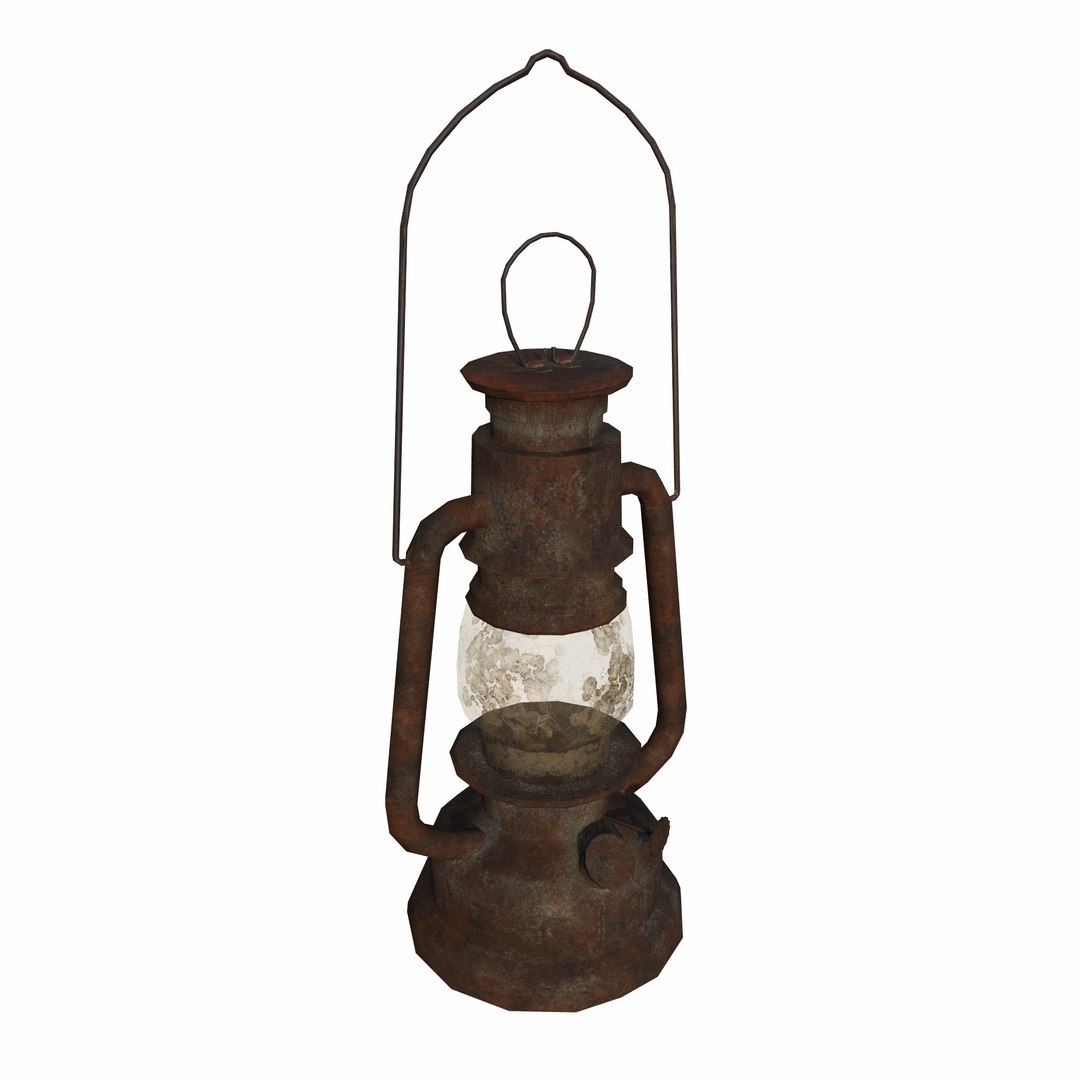 Rusty Oil Lamp 3d Model