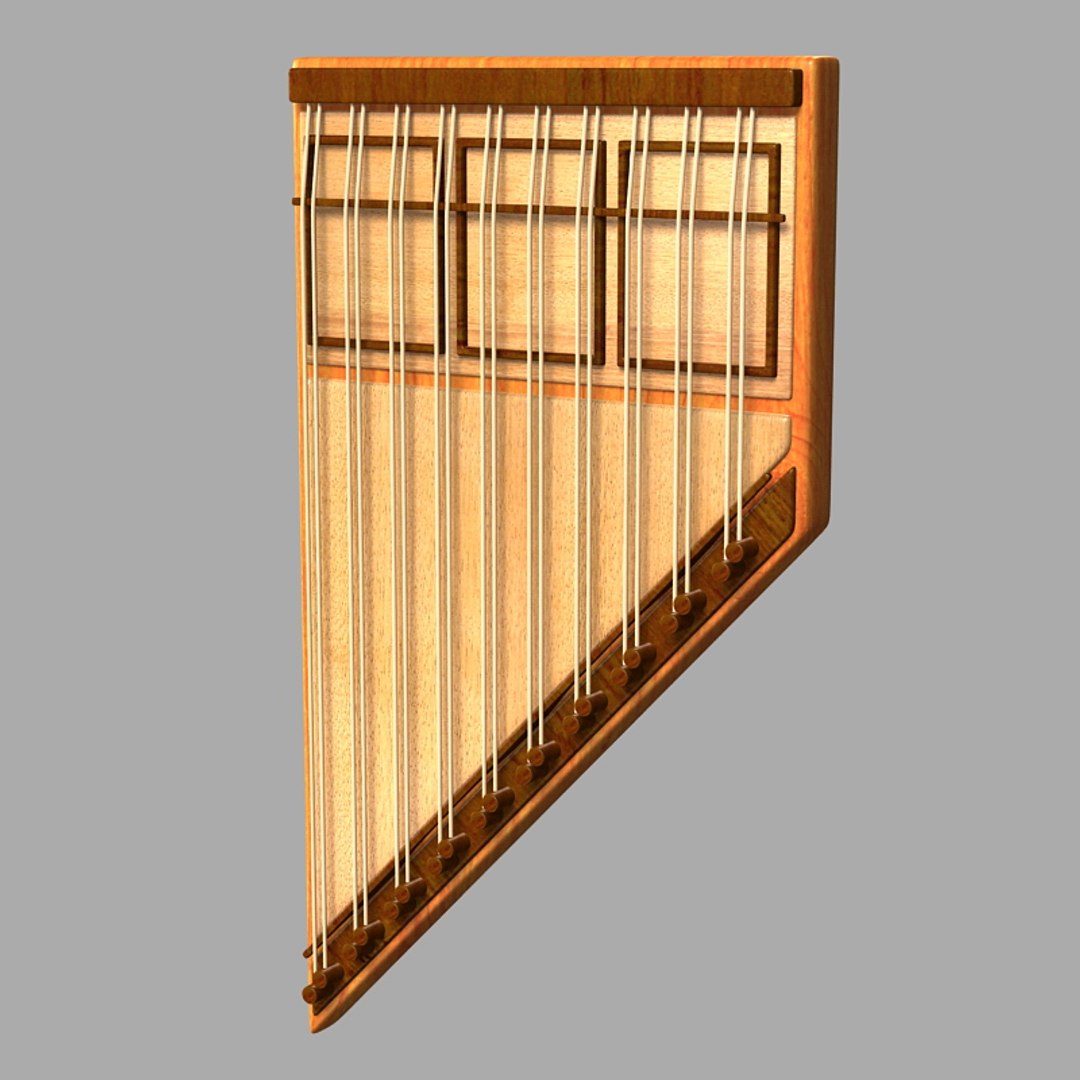 Kanun Instrument Strings 3d Model