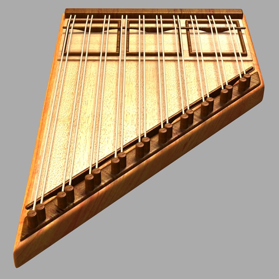 Kanun Instrument Strings 3d Model