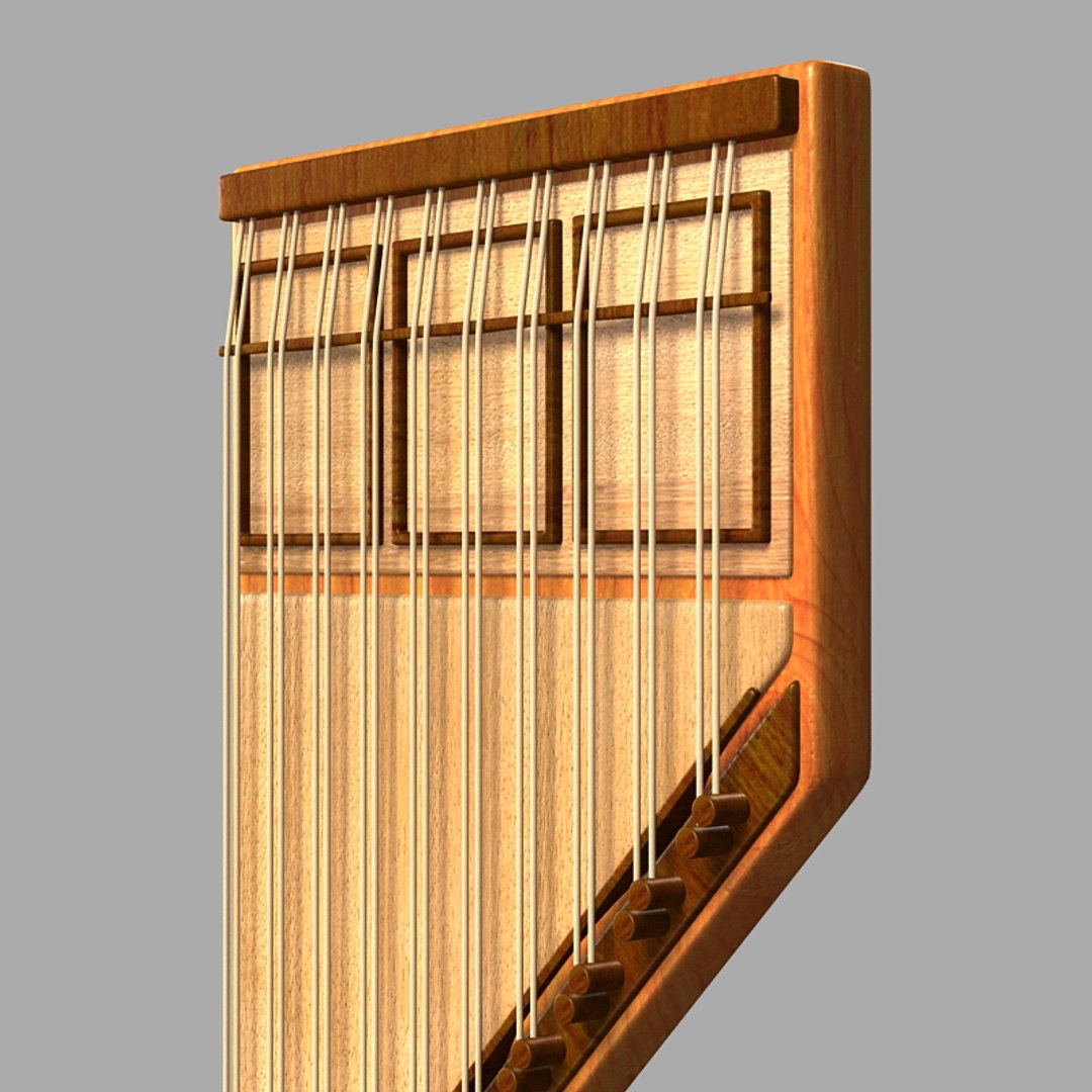 Kanun Instrument Strings 3d Model