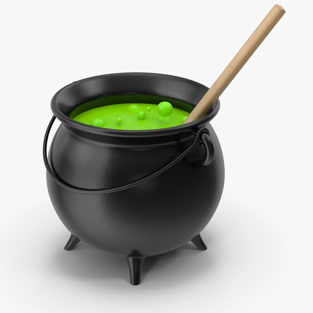 Magic Cauldron And Stick model - TurboSquid 2032420