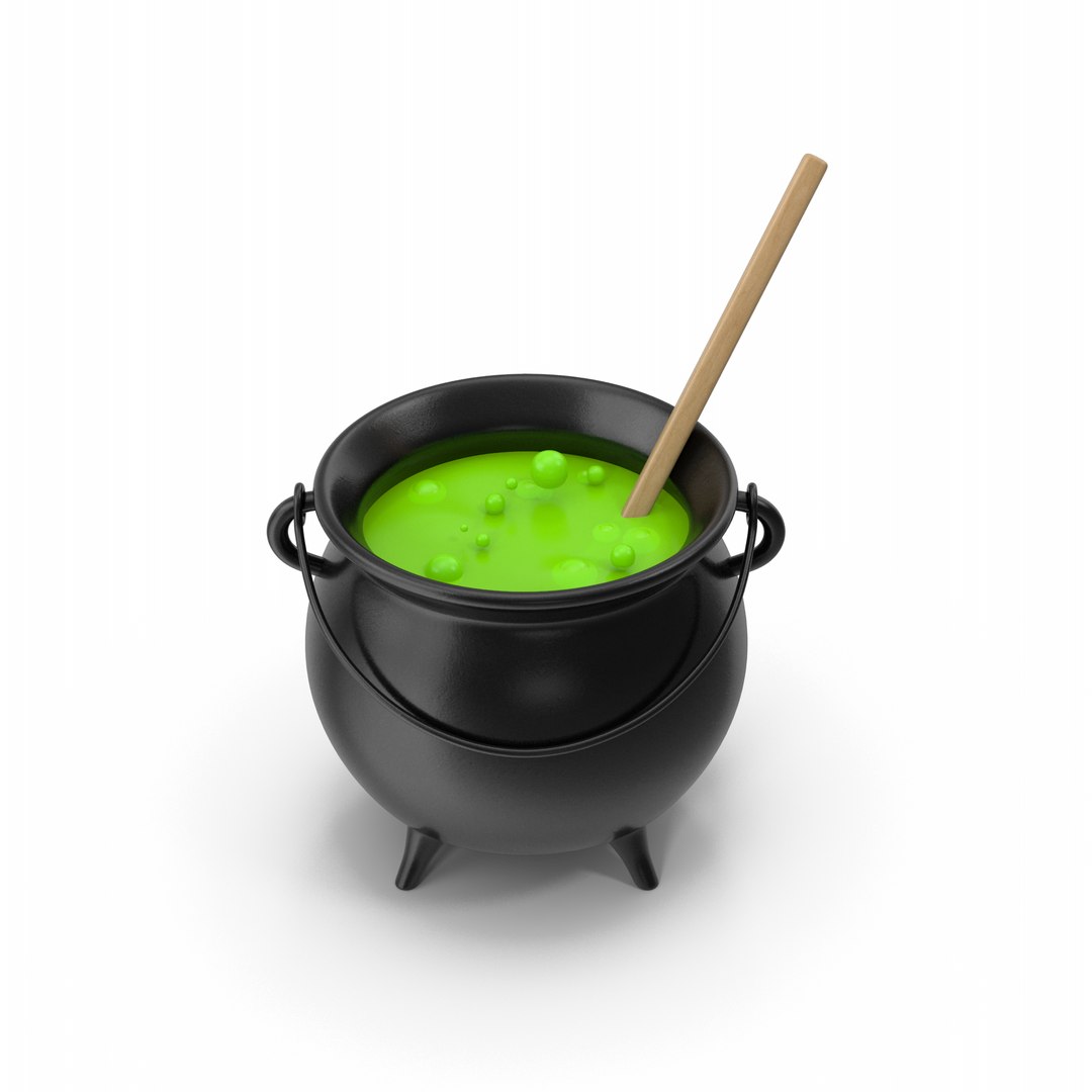 Magic Cauldron And Stick Model - TurboSquid 2032420