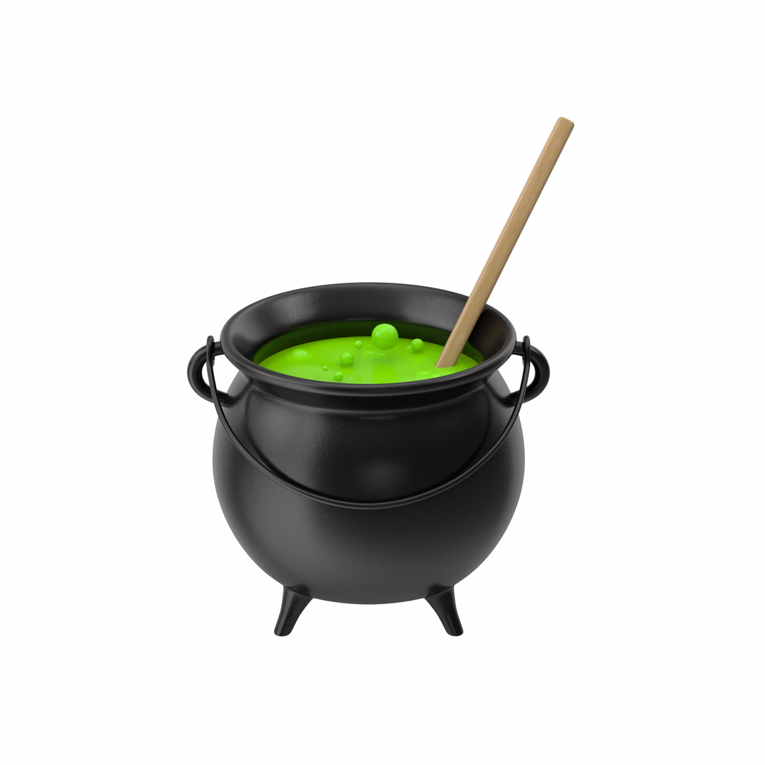 Magic Cauldron And Stick Model - TurboSquid 2032420