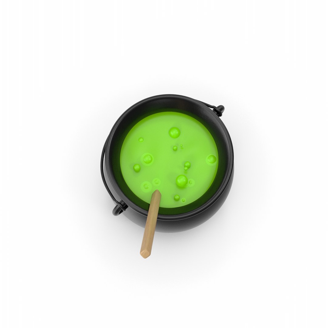 Magic Cauldron And Stick Model - TurboSquid 2032420