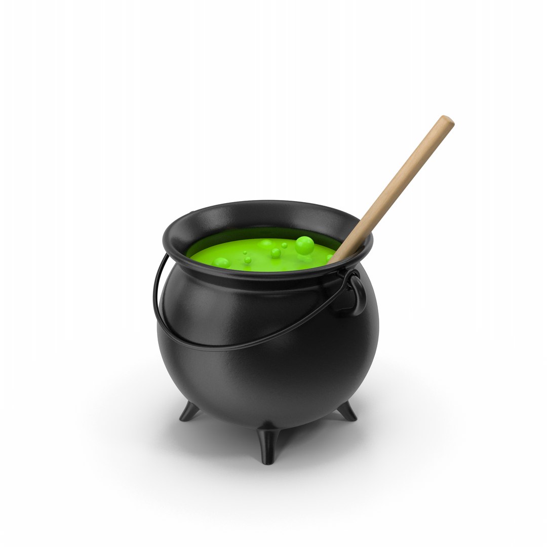 Magic Cauldron And Stick Model - TurboSquid 2032420