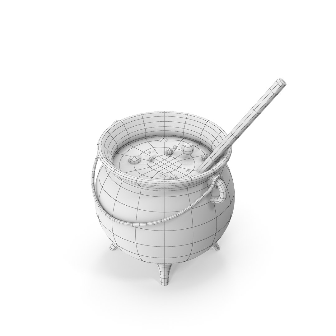 Magic Cauldron And Stick Model - TurboSquid 2032420