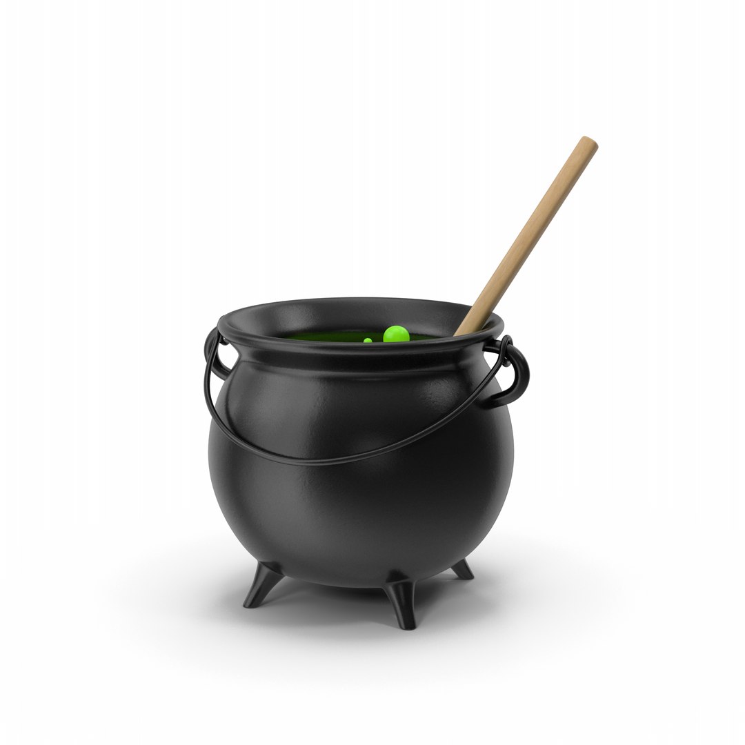 Magic Cauldron And Stick Model - TurboSquid 2032420