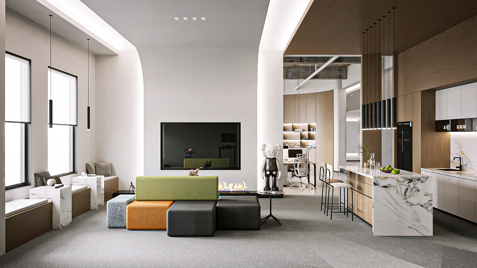3D Model Office Space Design 02 - TurboSquid 1963924