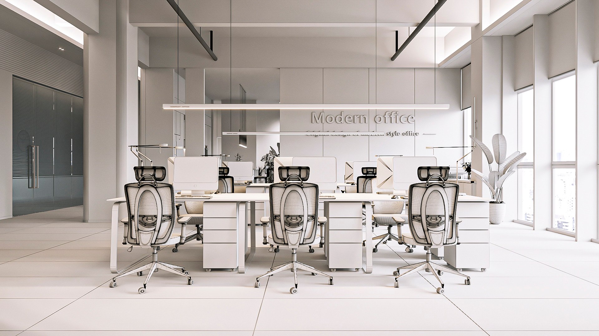 3D Model Office Space Design 02 - TurboSquid 1963924