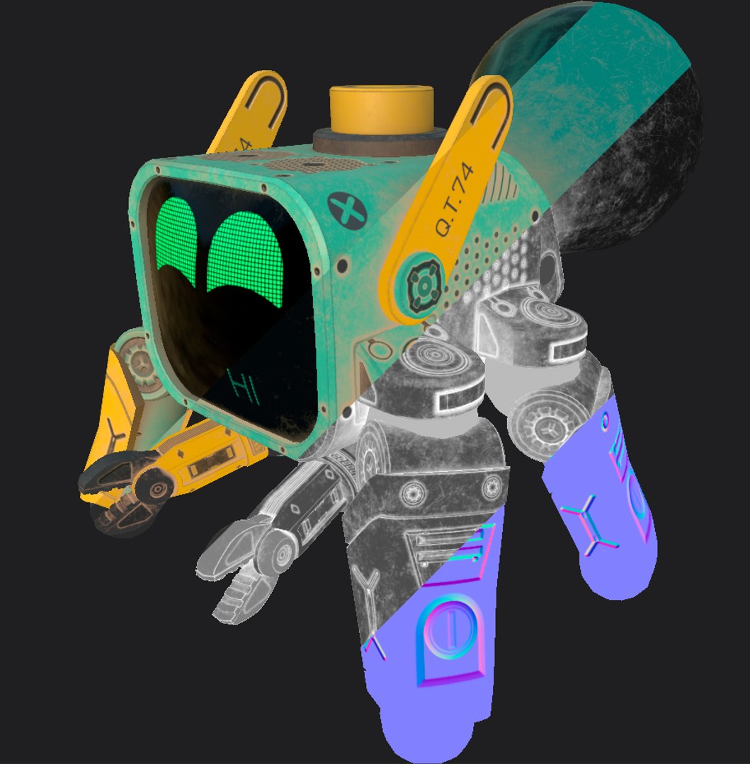 3D Model Cute Bot - TurboSquid 1592197