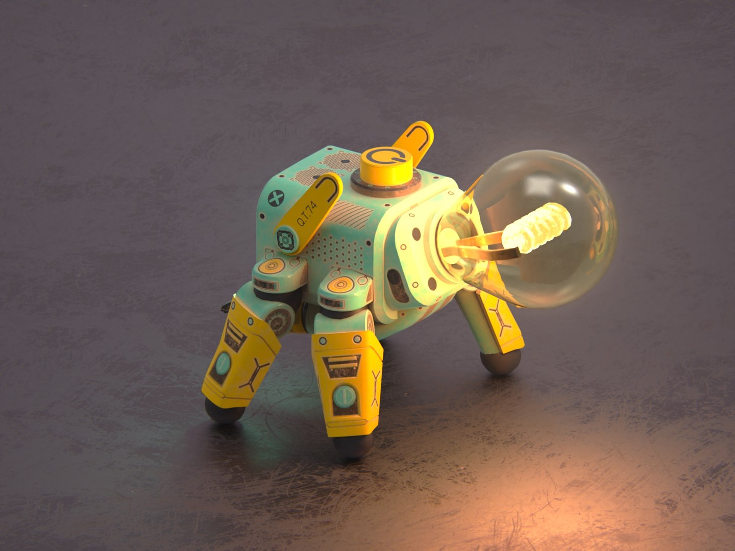 3D Model Cute Bot - TurboSquid 1592197