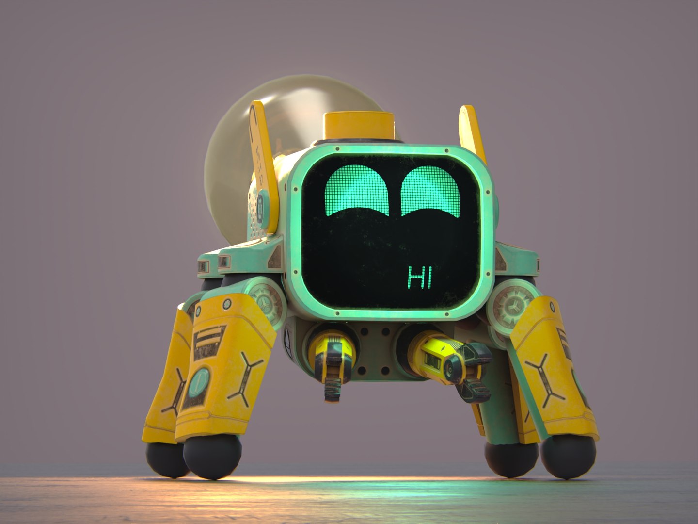 3D Model Cute Bot - TurboSquid 1592197