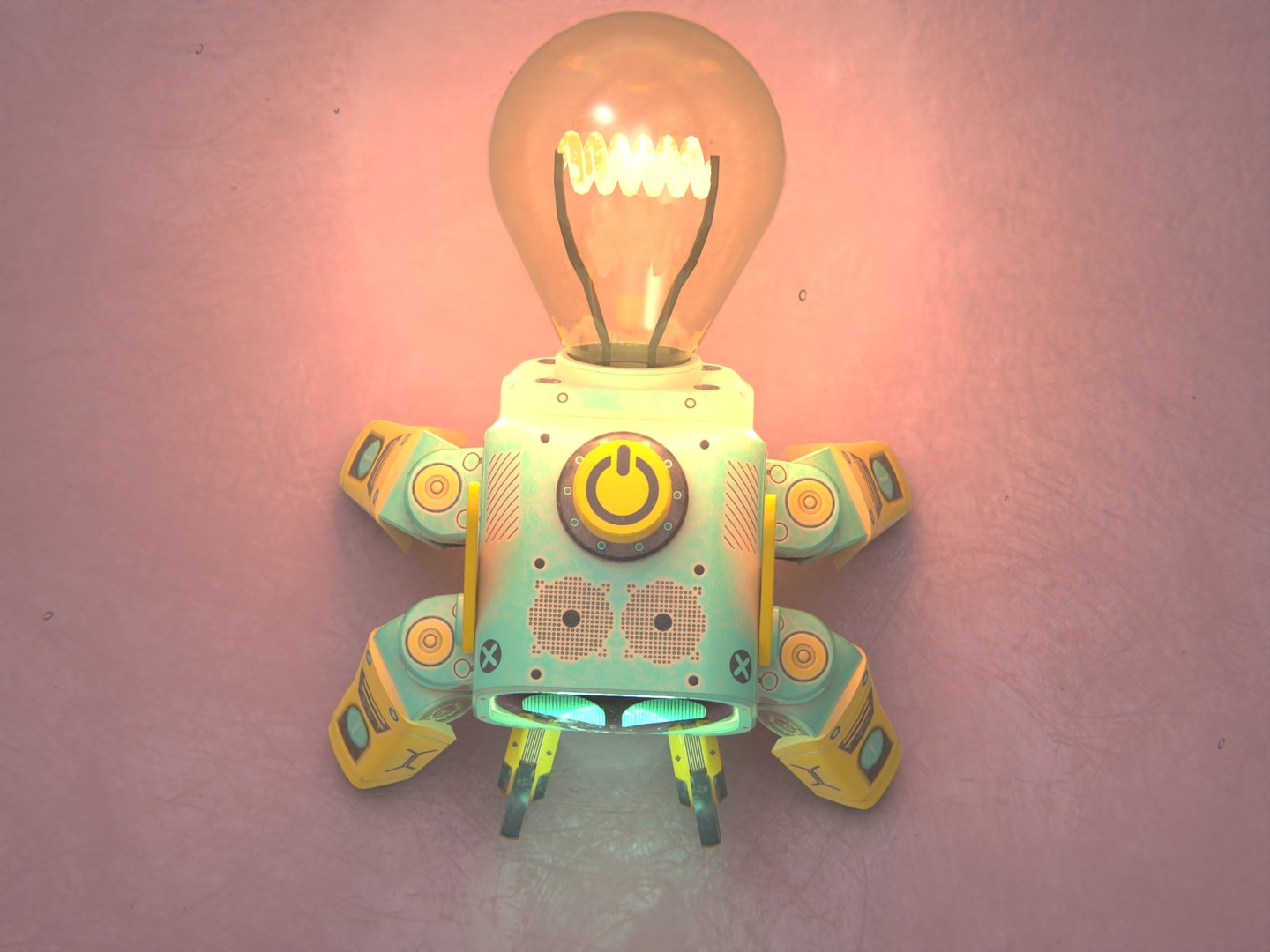 3D Model Cute Bot - TurboSquid 1592197