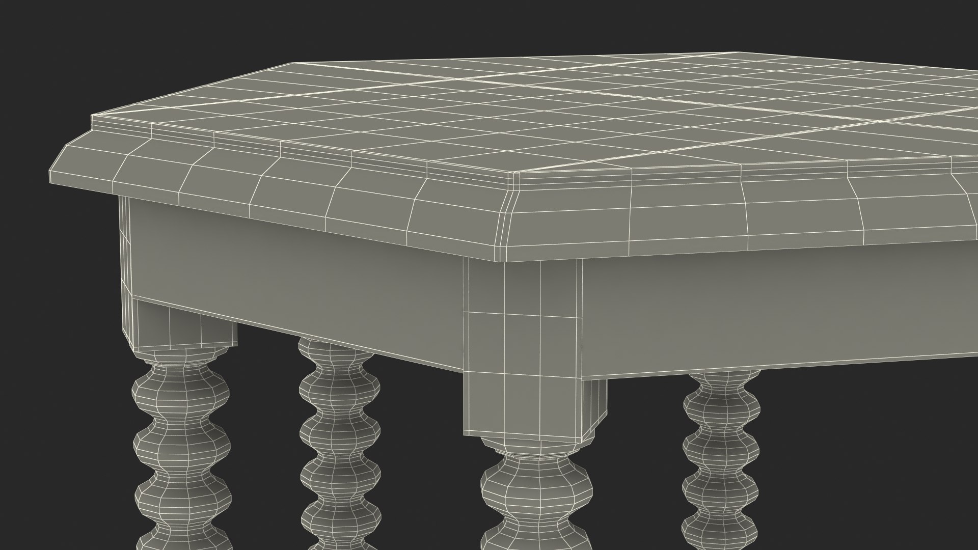 Hexagonal Side Table Stool White 3D - TurboSquid 2390126