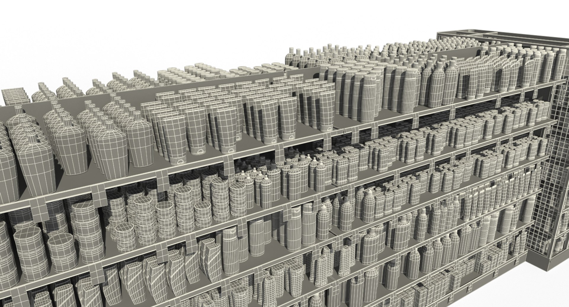 Store Shelf Body Care 3d Model