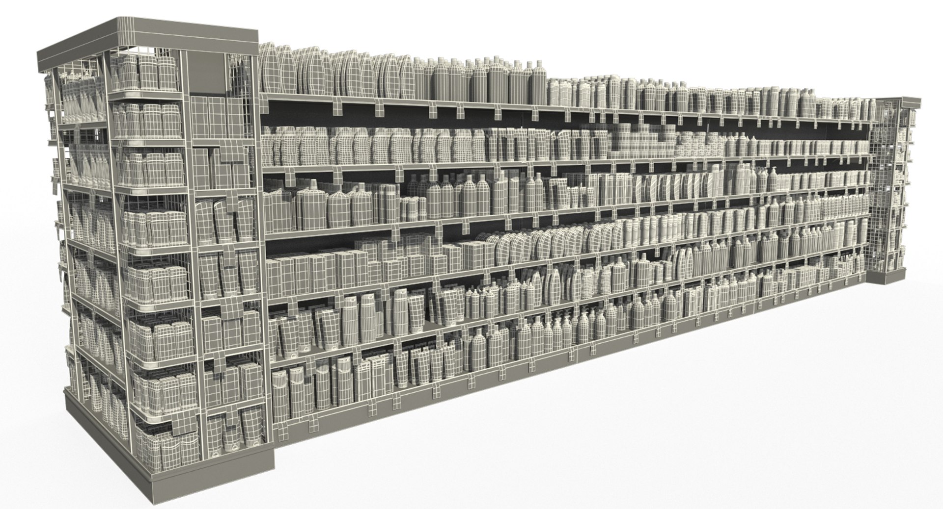 Store Shelf Body Care 3d Model