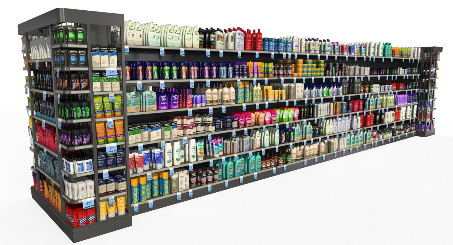 Store Shelf Body Care 3d Model