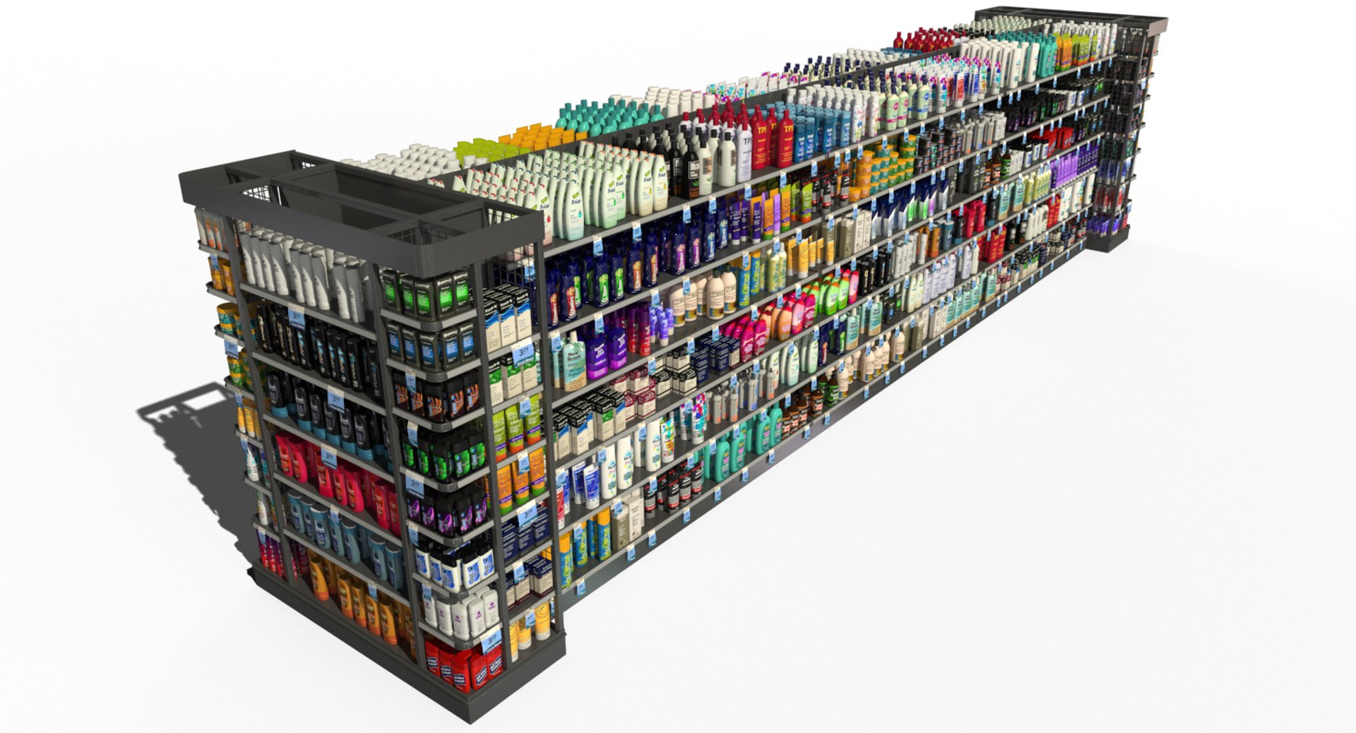 Store Shelf Body Care 3d Model