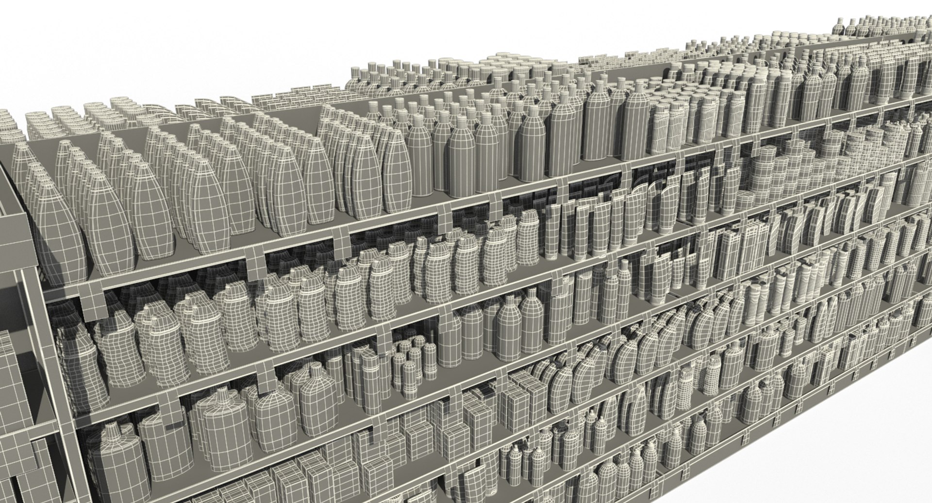Store Shelf Body Care 3d Model