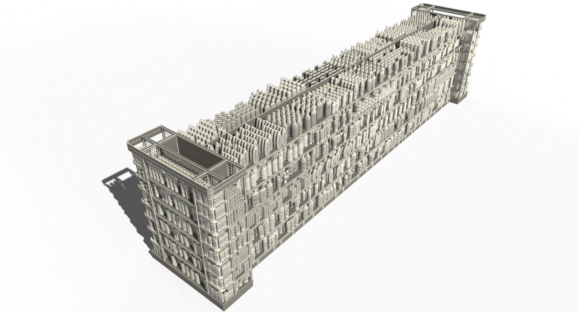 Store Shelf Body Care 3d Model