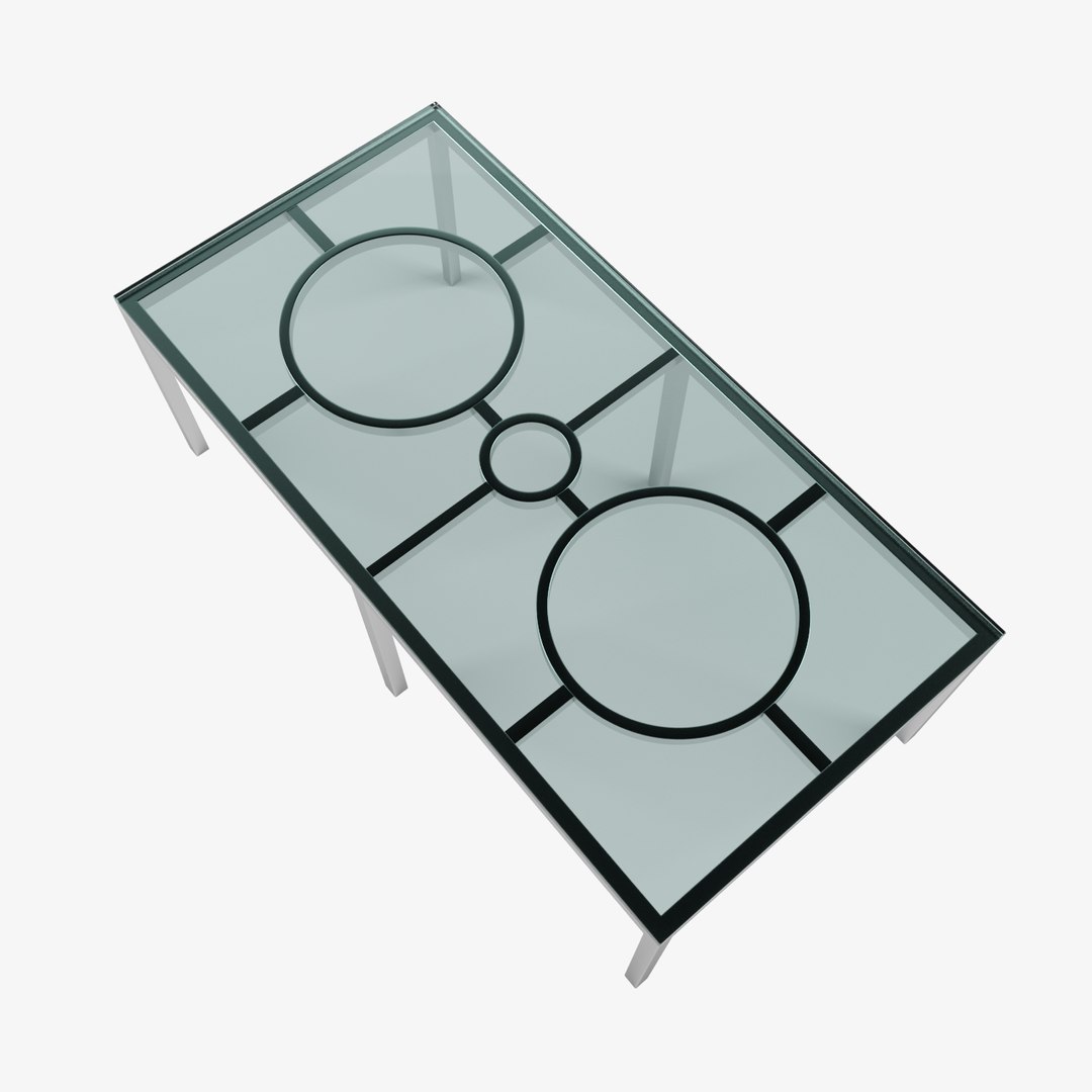 Circle Square Table 3D Model - TurboSquid 1374115