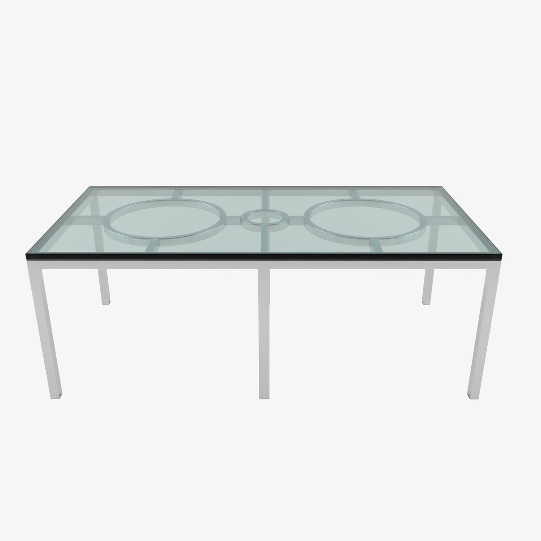 Circle Square Table 3D Model - TurboSquid 1374115