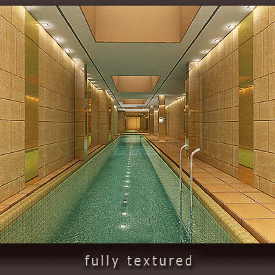 3 Swimming Pools Variants 3d Model