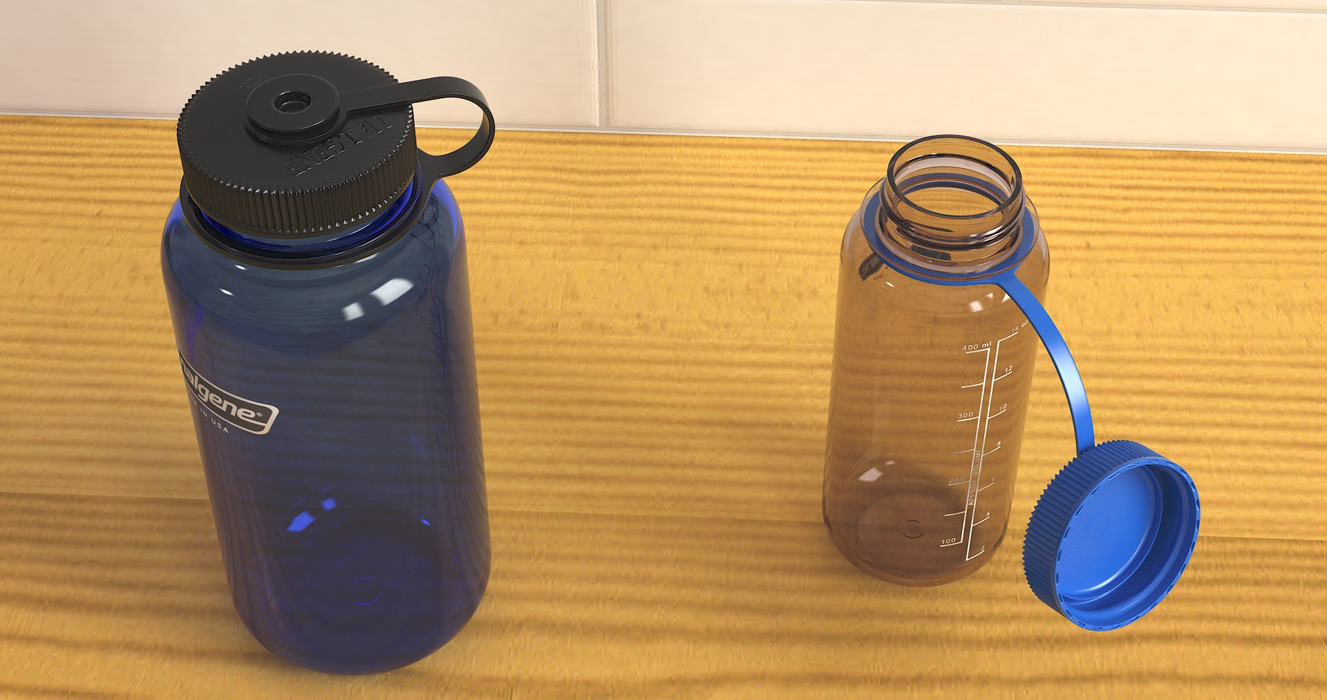Nalgene Plastic Bottles 16oz 32oz 3D Model - TurboSquid 1952986