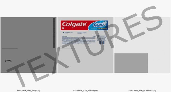 3D tube colgate toothpaste tooth - TurboSquid 1344143