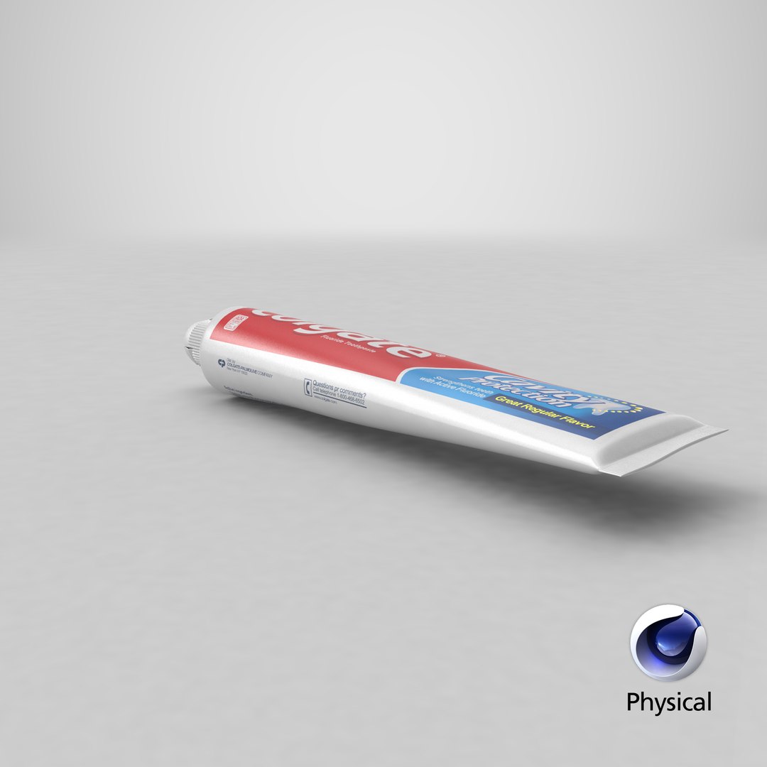 3D tube colgate toothpaste tooth - TurboSquid 1344143