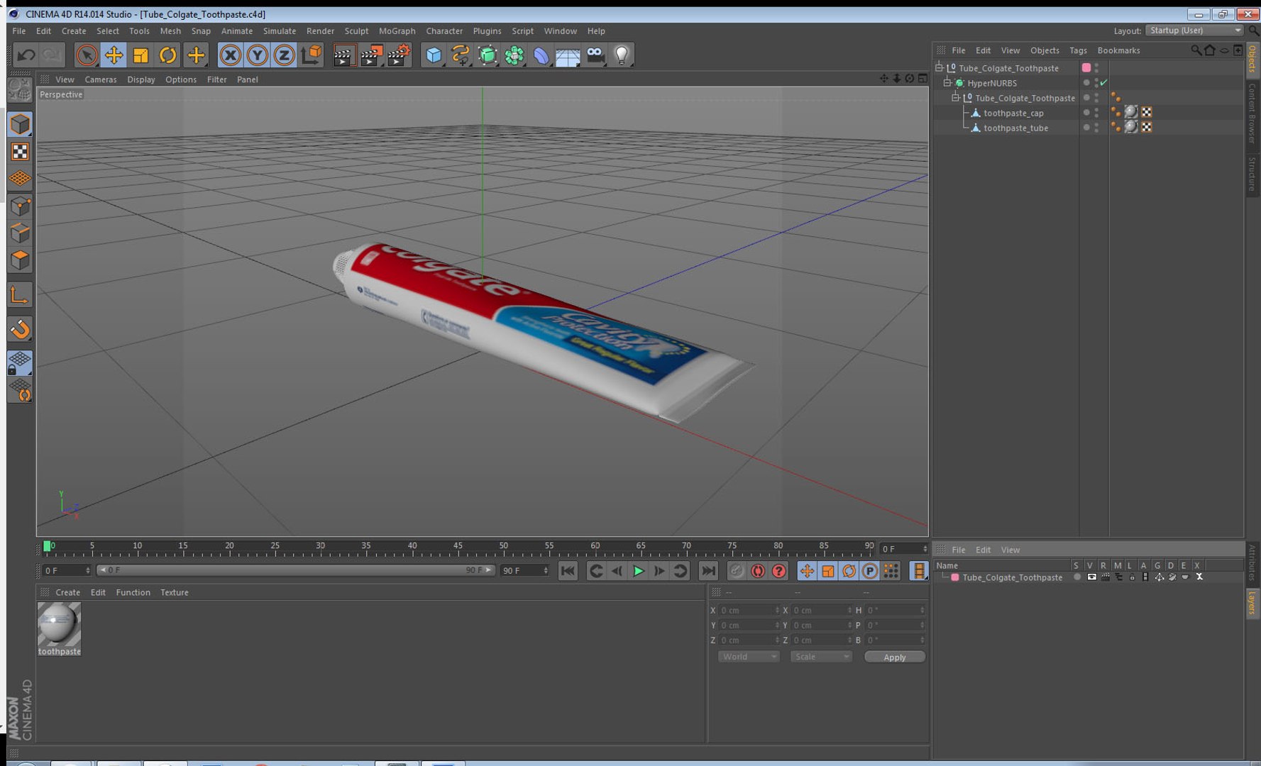 3D tube colgate toothpaste tooth - TurboSquid 1344143