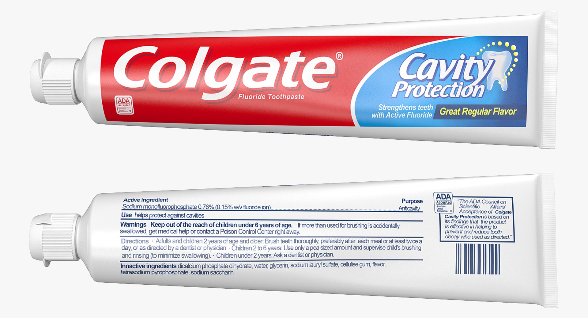3D Tube Colgate Toothpaste Tooth - TurboSquid 1344143