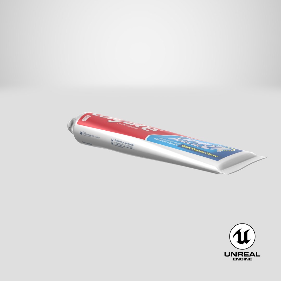 3D tube colgate toothpaste tooth - TurboSquid 1344143