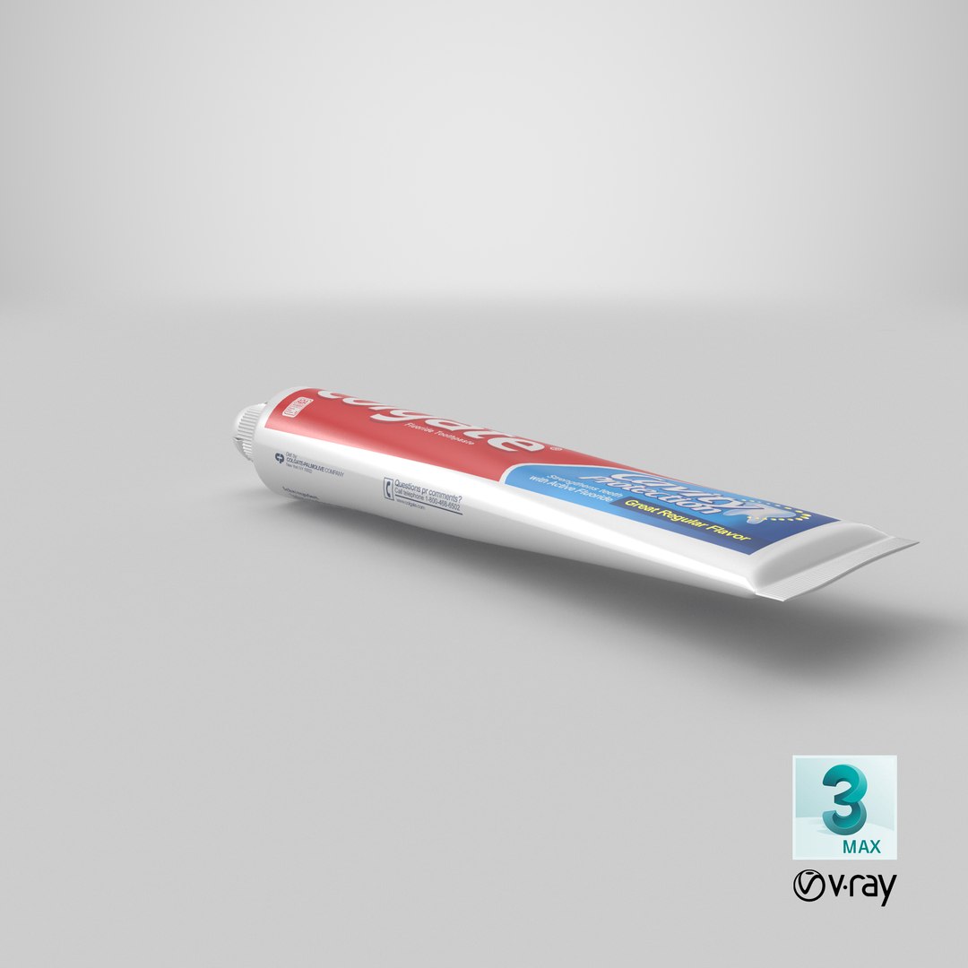 3D tube colgate toothpaste tooth - TurboSquid 1344143