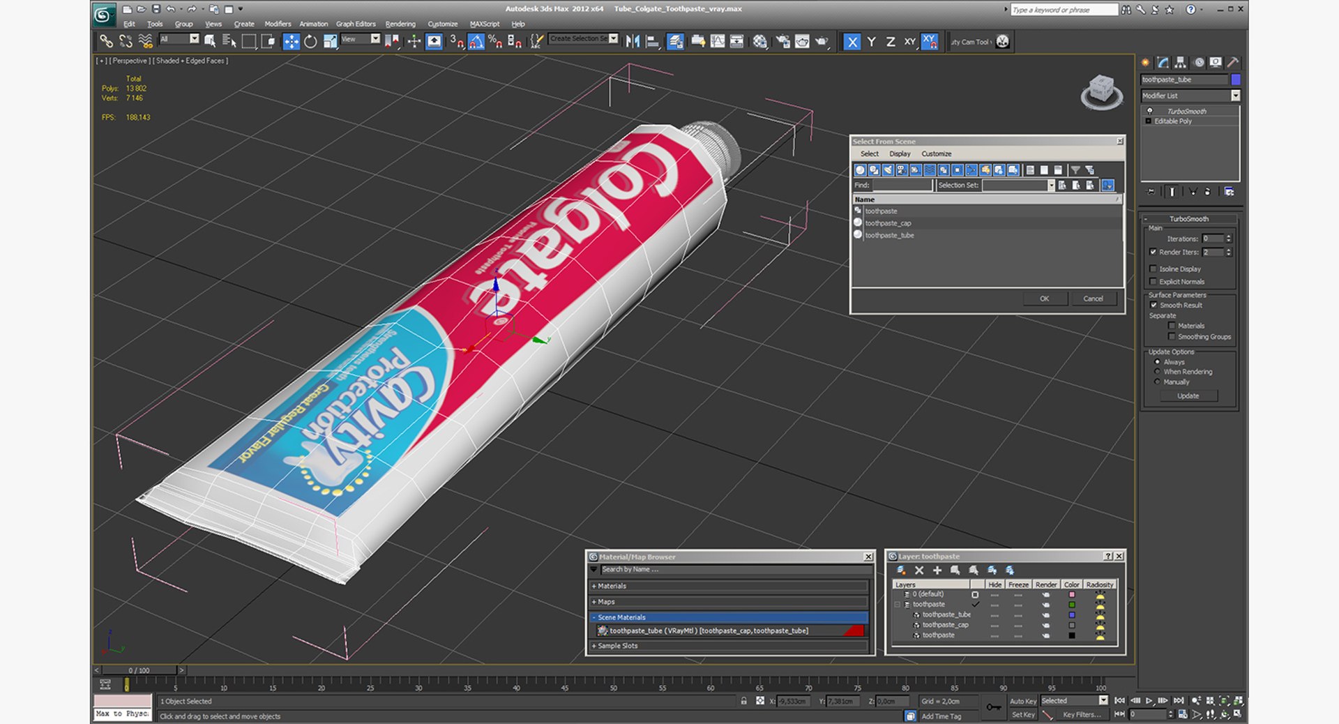 3D tube colgate toothpaste tooth - TurboSquid 1344143