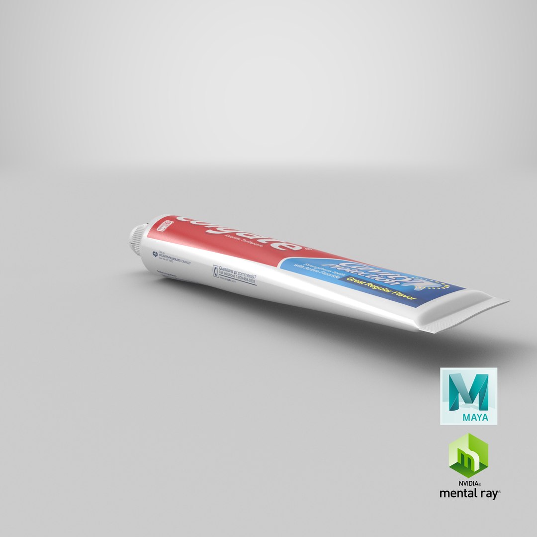 3D tube colgate toothpaste tooth - TurboSquid 1344143