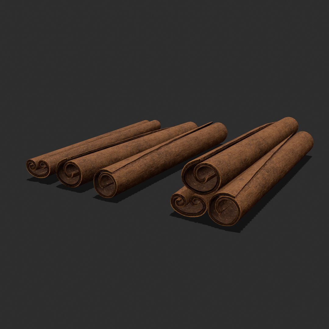 3D Sticks Cinnamon Model - TurboSquid 1695171