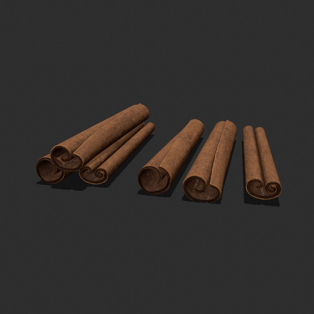 3D Sticks Cinnamon Model - TurboSquid 1695171