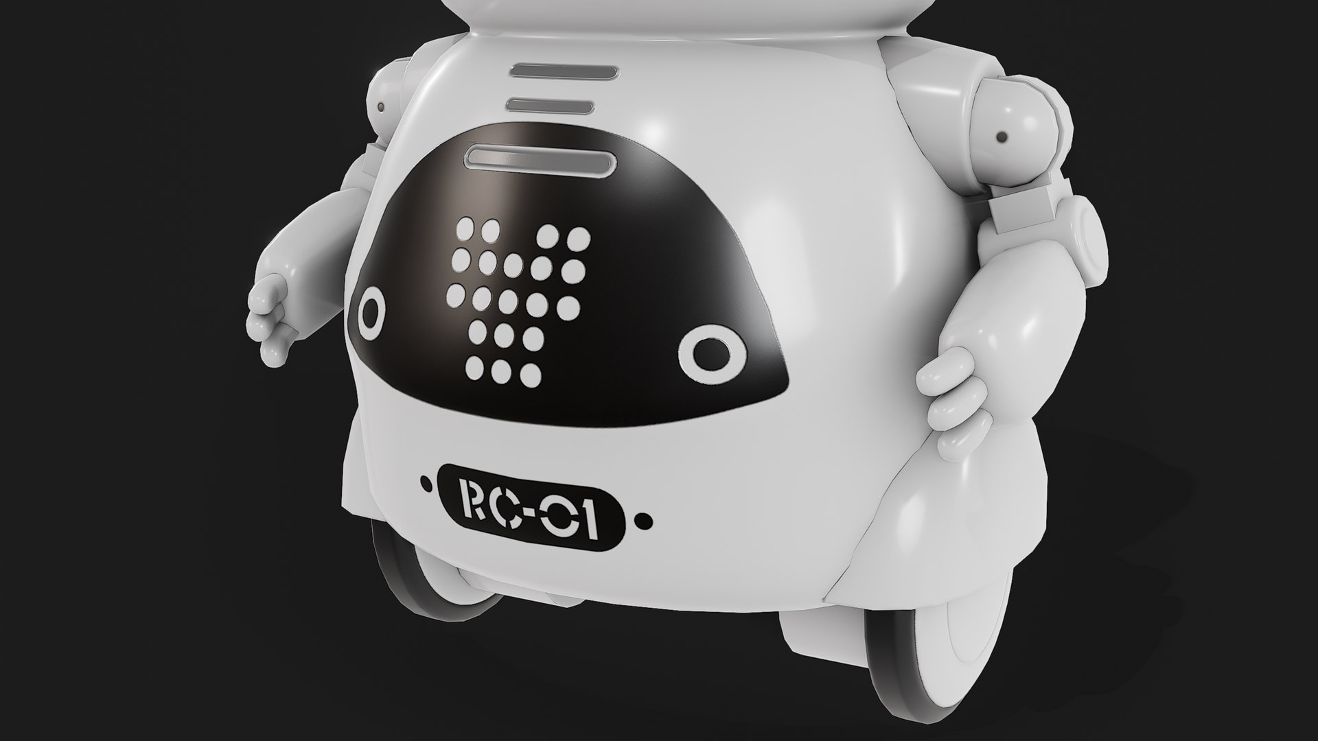 White Cute Robot Toy 3D - TurboSquid 2120745