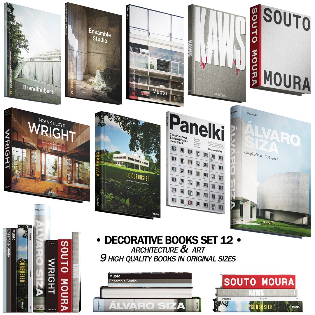 3D 090 Decorative Books Set 12 Arch And Art 01 Model - TurboSquid 1838712