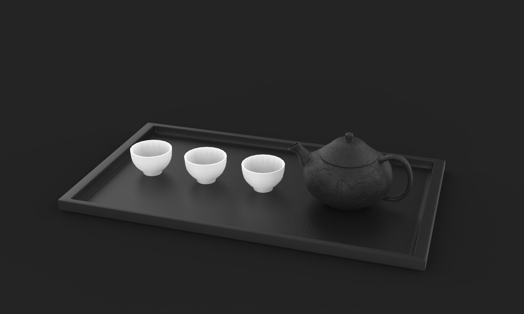 Japanese Tea Set 3D Model Model - TurboSquid 2341737