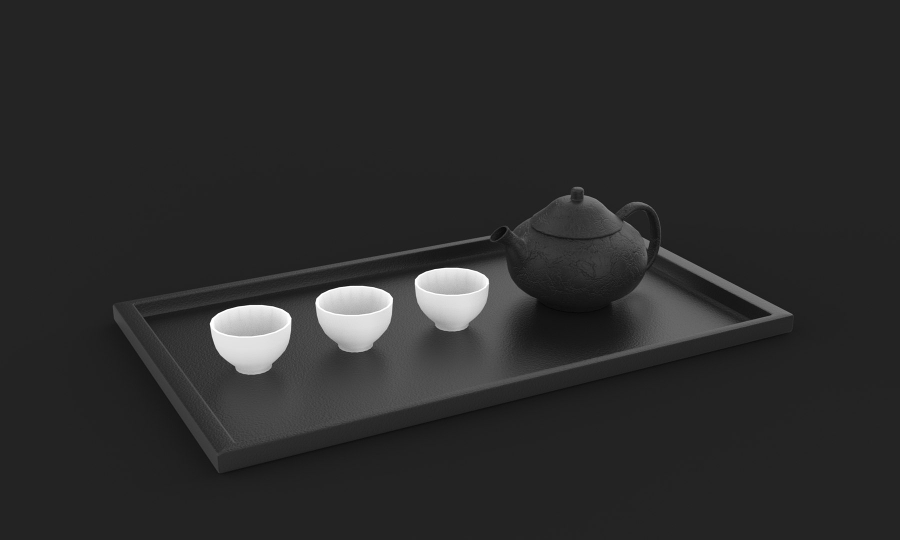 Japanese Tea Set 3D Model Model - TurboSquid 2341737