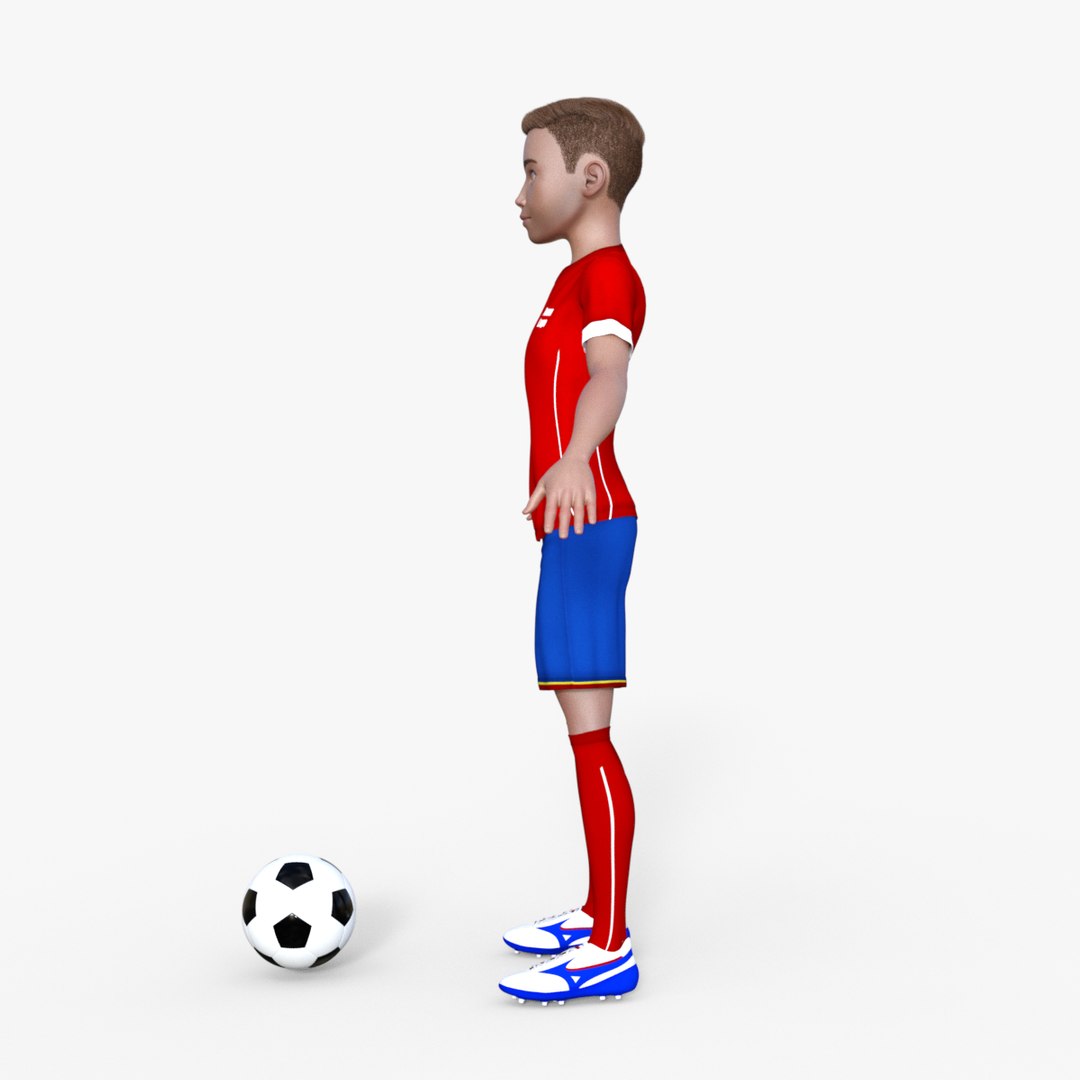 Cartoon Footballer Rigged 3D Model - TurboSquid 1976465