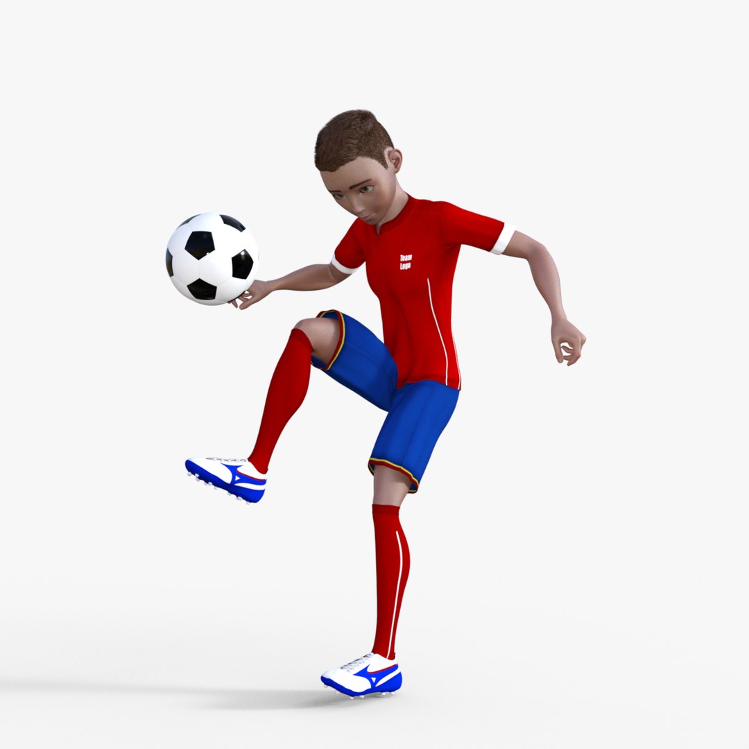 Cartoon Footballer Rigged 3D Model - TurboSquid 1976465